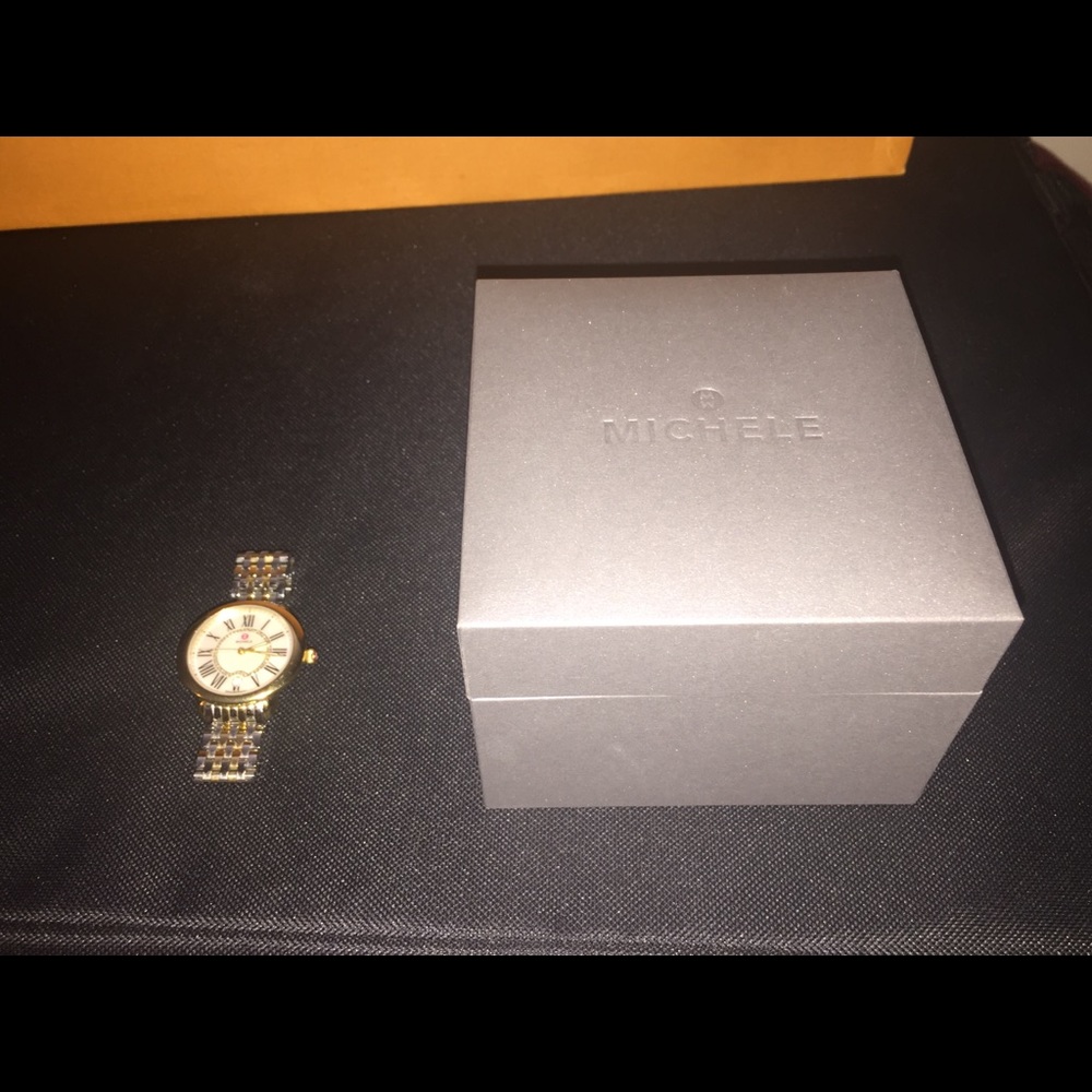 Authentic Michelle Watch ! Two Toned - Gem